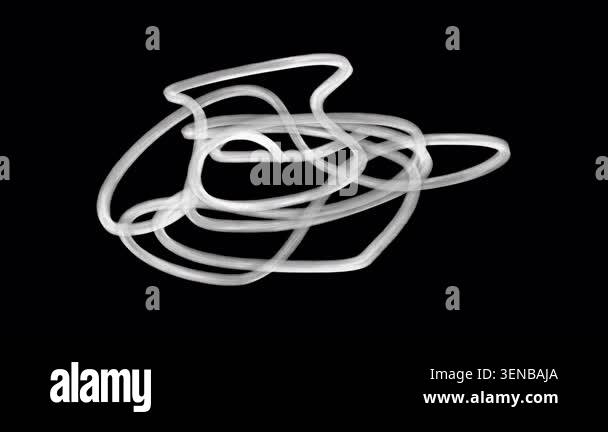 Hand drawn animated white random scribble doodle on transparent ...