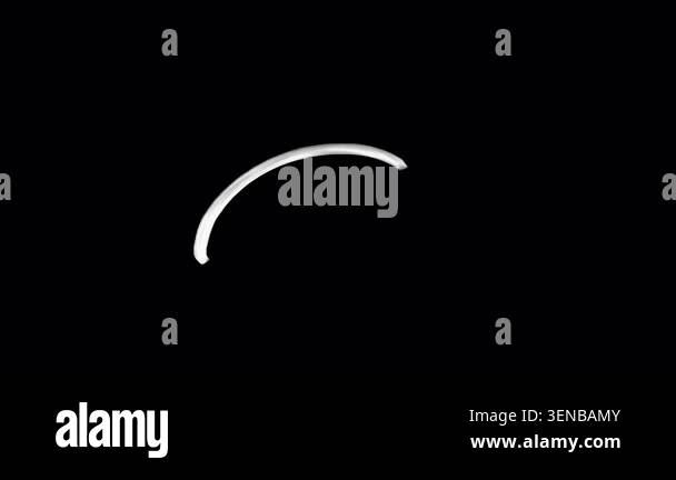 Hand drawn animated white curved rounded arrow on transparent ...