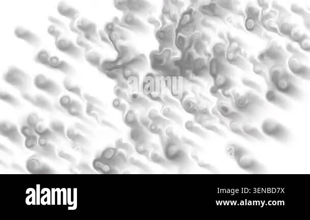Elegant smoke stream moving uniformly across dark space creating ...