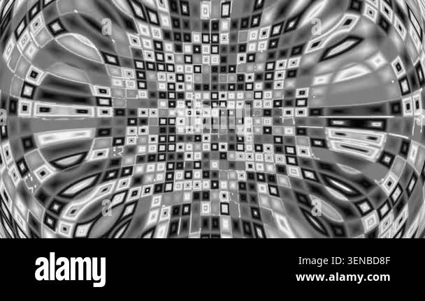Geometric blocks warping and flickering dynamically creating digital ...