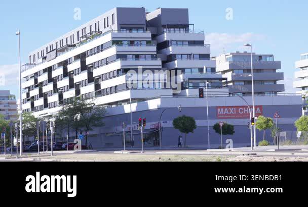 Modern residential apartment buildings and commercial premises ...