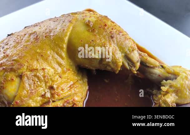 steamed chicken leg inplate Stock Video Footage - Alamy