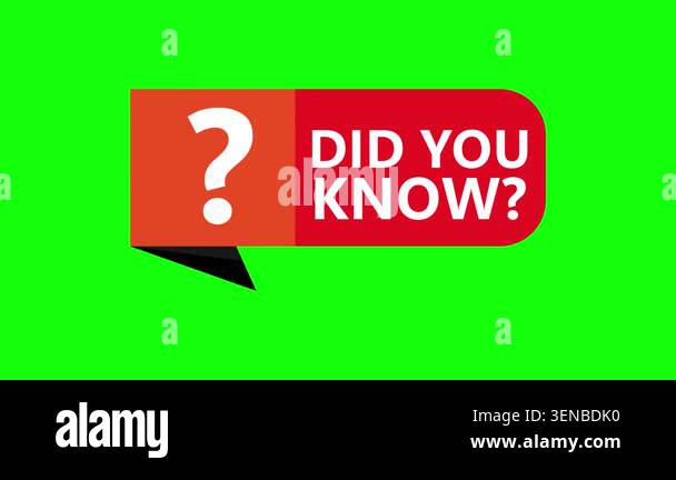 Did You Know Question Banner Badge Vector Illustration for Educational ...