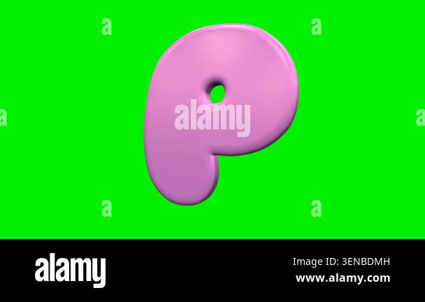 Cute pink 3d number cartoon character collection with big eyes on green ...