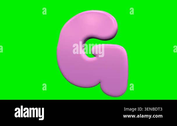 Cute pink 3d number cartoon character collection with big eyes on green ...