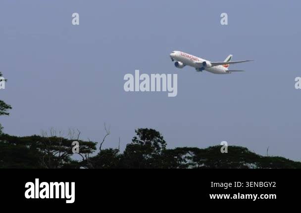 CHANGI, SINGAPORE - MARCH 8, 2026: An Ethiopian Airlines Boeing 787-8 ...