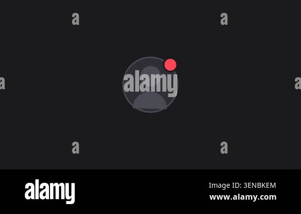 Minimalist user profile icon featuring a red notification dot ...
