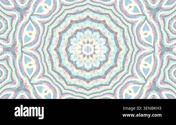 Ornate mandala loop background. Seamless Multicolor Kaleidoscope Flower ...