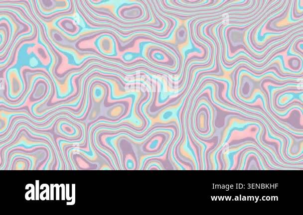 Seamless abstract psychedelic wavy background for loop playback. 4k ...