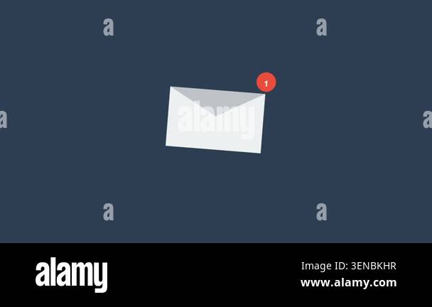 An illustration of an email envelope with a notification icon Stock ...