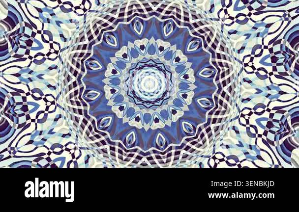 Ornate mandala loop background. Seamless Multicolor Kaleidoscope Flower ...