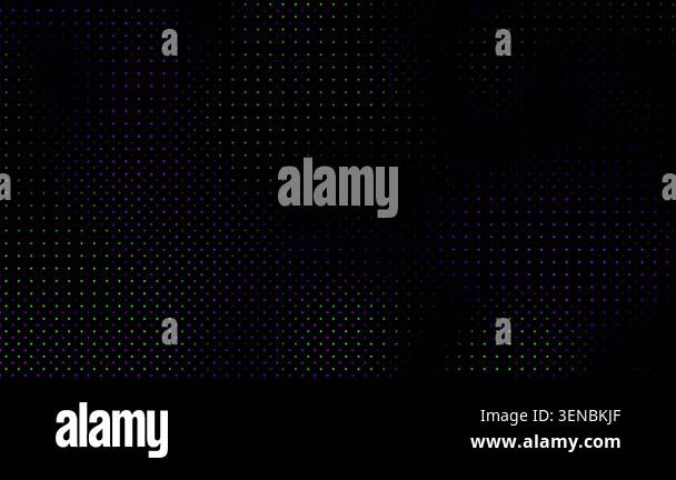 Animated abstract technology random dots and grid 4K on black ...