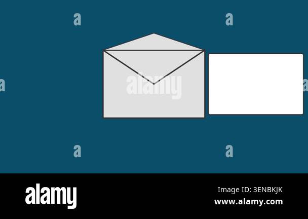 A clean, minimalist digital illustration featuring a white envelope ...