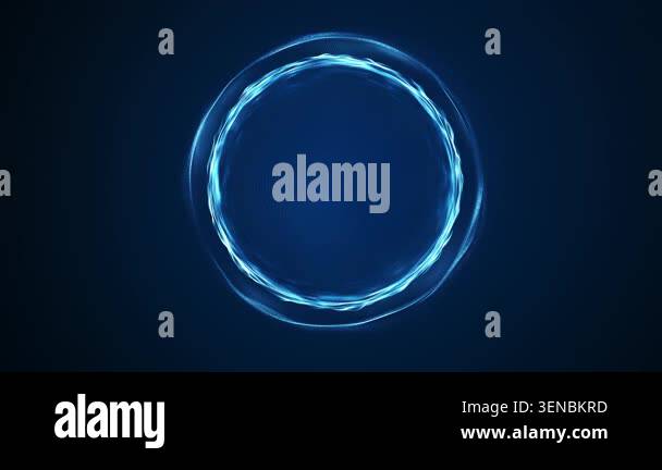 Cyan electric energy ring, 4K 60fps motion, blue glowing orb, circular ...