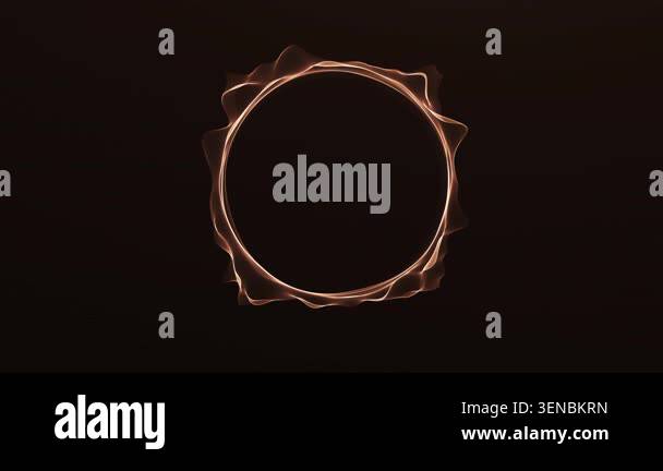 Golden energy portal ring, 4K 60fps motion, warm plasma glow, luxury ...