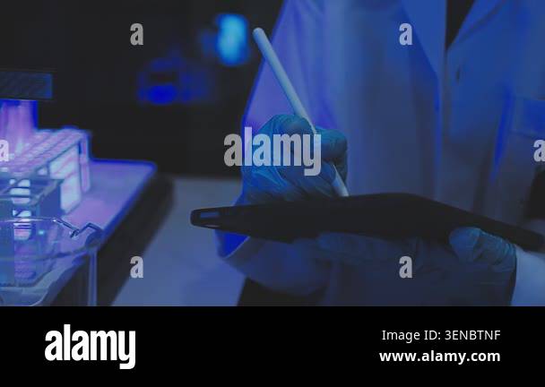 scientist in laboratory working Stock Video Footage - Alamy