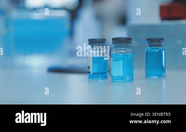 close up of medical laboratory glassware Stock Video Footage - Alamy