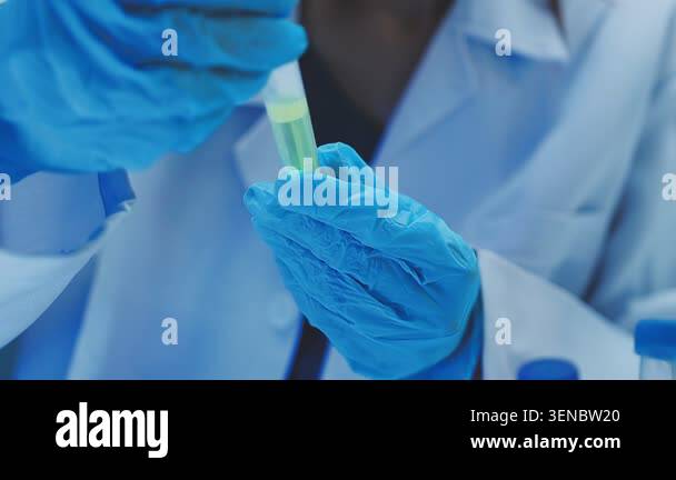scientist holding test tube Stock Video Footage - Alamy