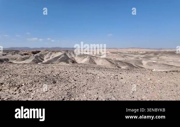 Expansive view of the arid and rocky desert landscape in marsa alam ...