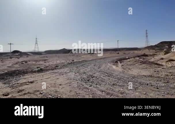 Barren and desolate desert landscape in marsa alam, egypt, featuring ...