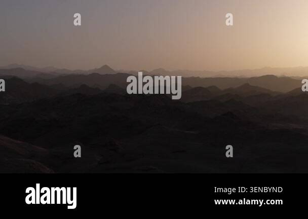 Mystical panorama of the marsa alam desert landscape in egypt as the ...