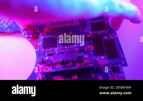 Technician repairs computer hardware technology concept. Defense ...