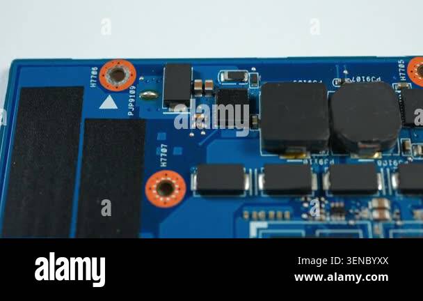 Display of graphic processing unit chip GPU. High demand of GPU chips ...