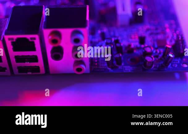 Close up view on PC hardware as concept of cyber attacks target ...