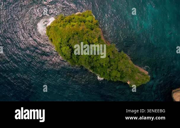 Aerial View of Sea Landscape of Blue Water and Mountain Ocean Coast ...