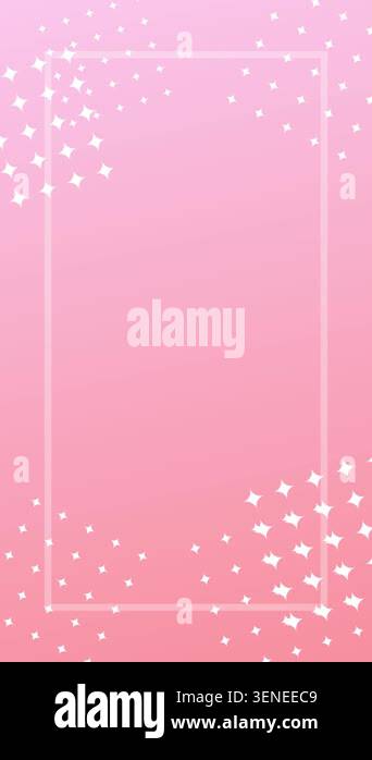 Rotating Diamond Sparkles on Pink Gradient Frame Background Vertical ...
