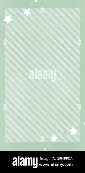 Twinkling Star Frame with Flowing Stardust on Fresh Green Background ...
