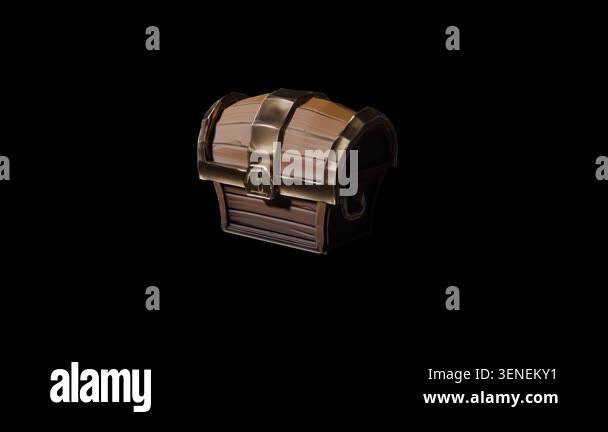 old wooden chest animation with alpha channel Stock Video Footage - Alamy