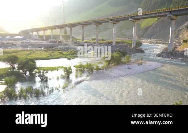 Mountains river in Himalayas, Jammu and Kashmir, India Stock Video ...