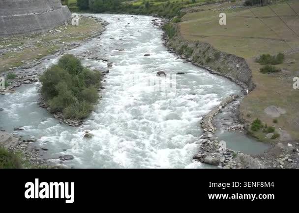 Mountains river in Himalayas, Jammu and Kashmir, India Stock Video ...