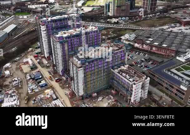 Aerial drone footage of the Latitude Blue residential development under ...