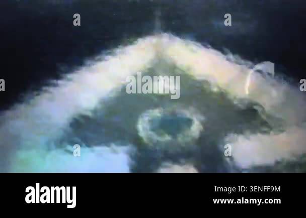 Amateur video ship is wrecked by a storm, the nose of the ship dives ...
