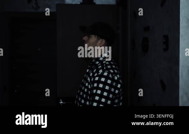 Upset man, depression in a man, social problems, man leaning on the ...