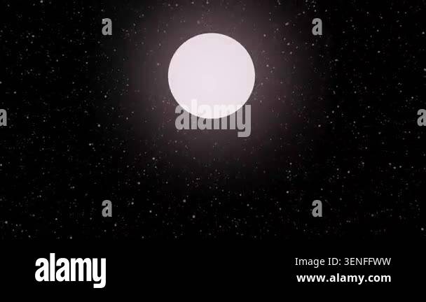Animation of the moon in a moving galaxy, beautiful graphics of the ...