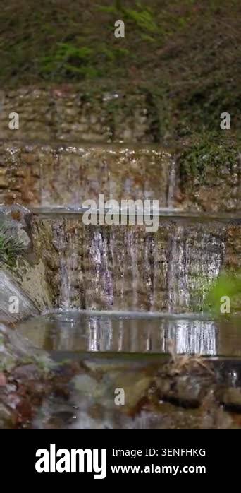A cascading waterfall with small artificial waterfalls Stock Video ...