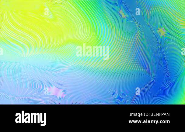Vibrant holographic fluid waves with colorful pearlescent distortion ...