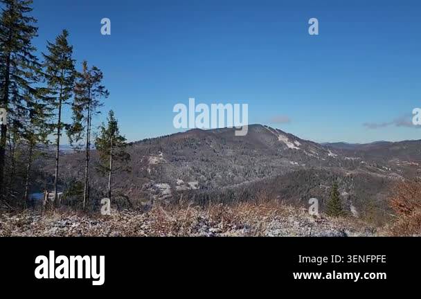 beautiful landscape with mountain and blue sky Stock Video Footage - Alamy