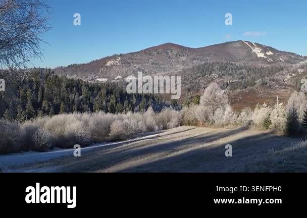 beautiful winter landscape in the mountains Stock Video Footage - Alamy