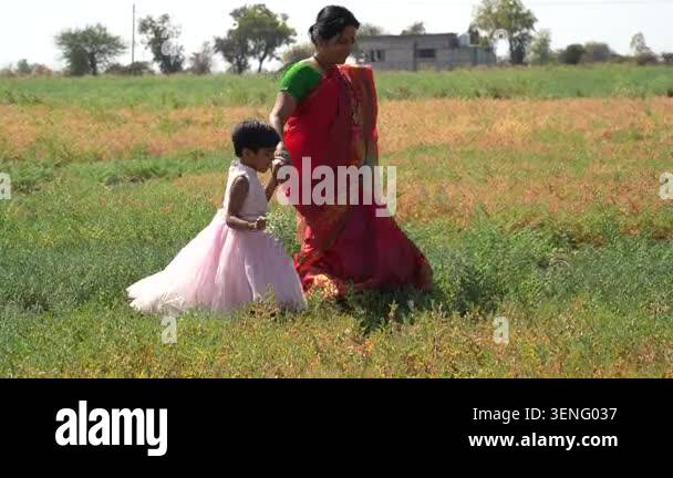 Happy Indian grandmother with cute little child girl Stock Video ...