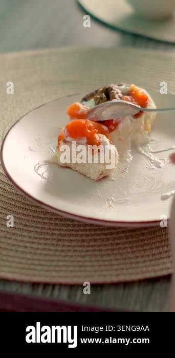 cozy morning breakfast with homemade cottage cheese topped with fresh ...