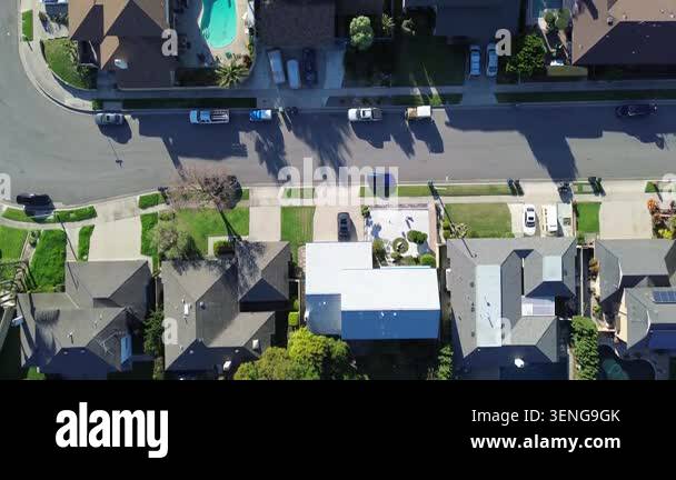 Tree lined streetfront south of Talbert Ave displays uniform parcels ...