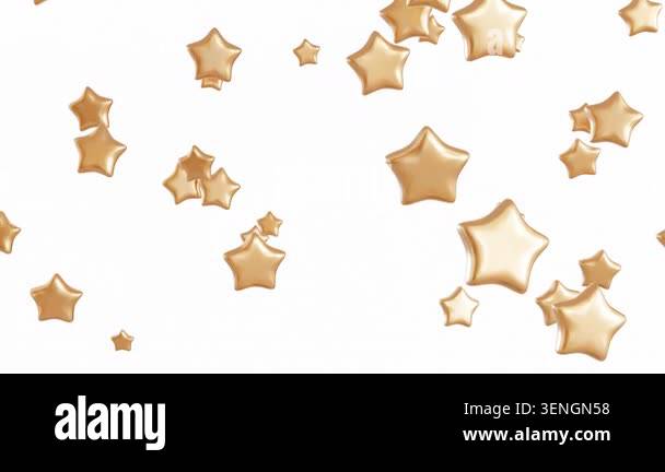 Stars drop down in a 3D space with smooth animation. The design uses ...