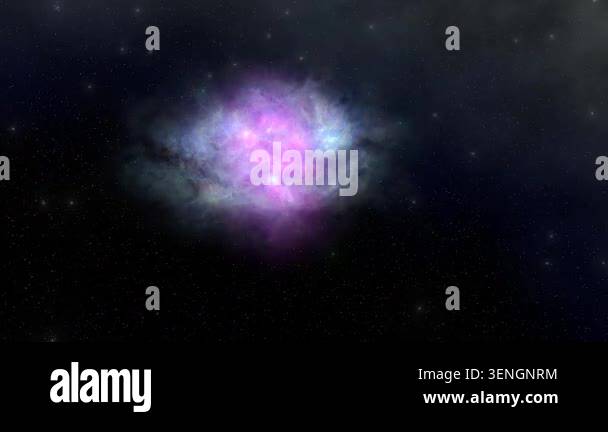 An animated journey through a vibrant nebula. Colorful gas clouds of ...