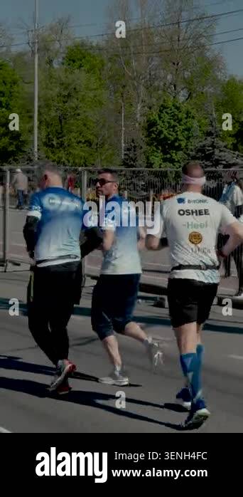 Chisinau, Moldova - June 1, 2026 Marathon. Runners in colorful outfits ...