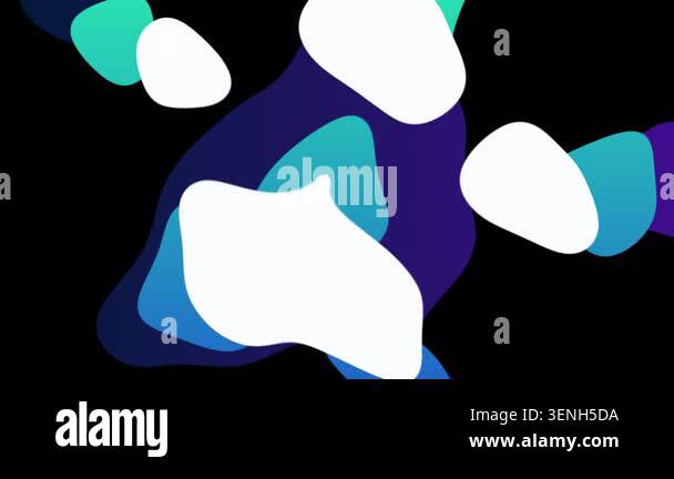 Seamlessly looping animation of fluid morphing blobs expanding to fill ...