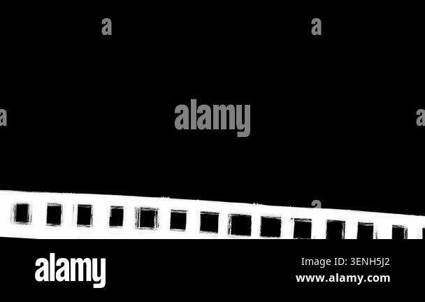 Hand Drawn film strip borders in a Stop Motion style on a black ...
